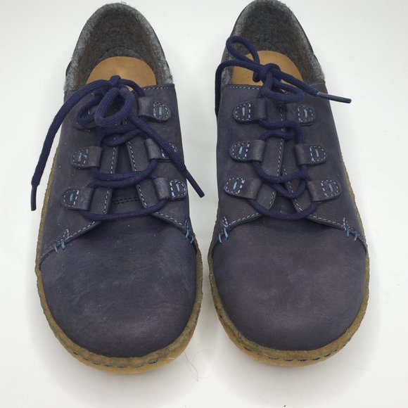 Clarks | Shoes | Clarks Originals Blue Leather Womens 7m Shoes | Poshmark